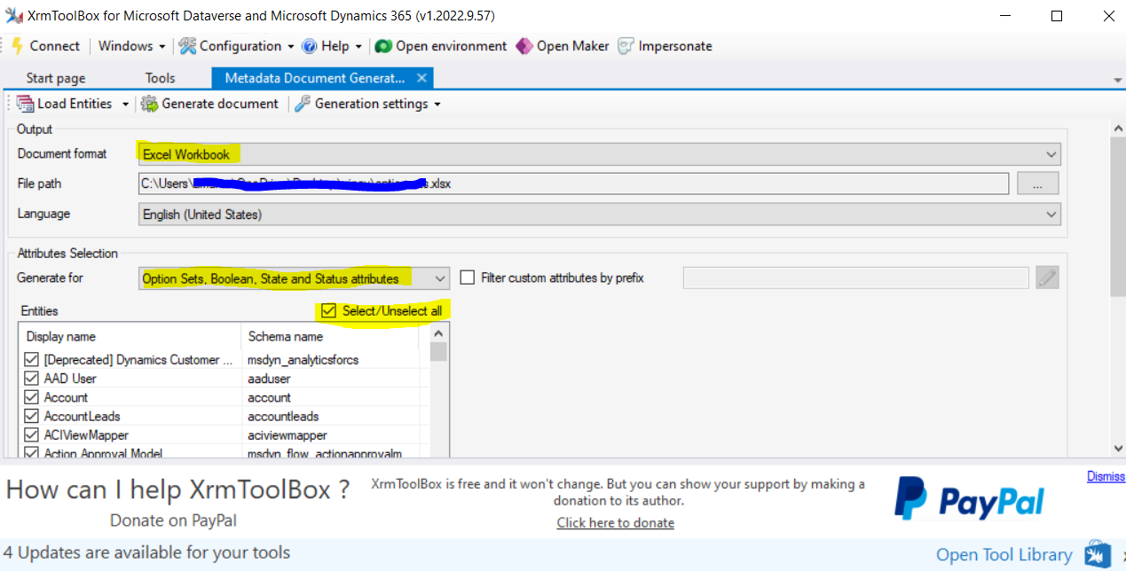 How To Export All Option Sets From Dynamics 365 Using Xrmtoolbox Crmonce