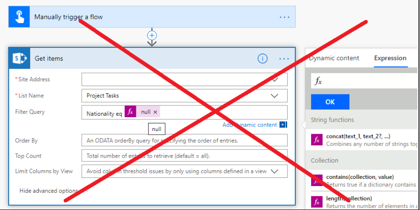 How To Check Null Value In Odata Filter Of Get Items Action In Power Automate Crmonce